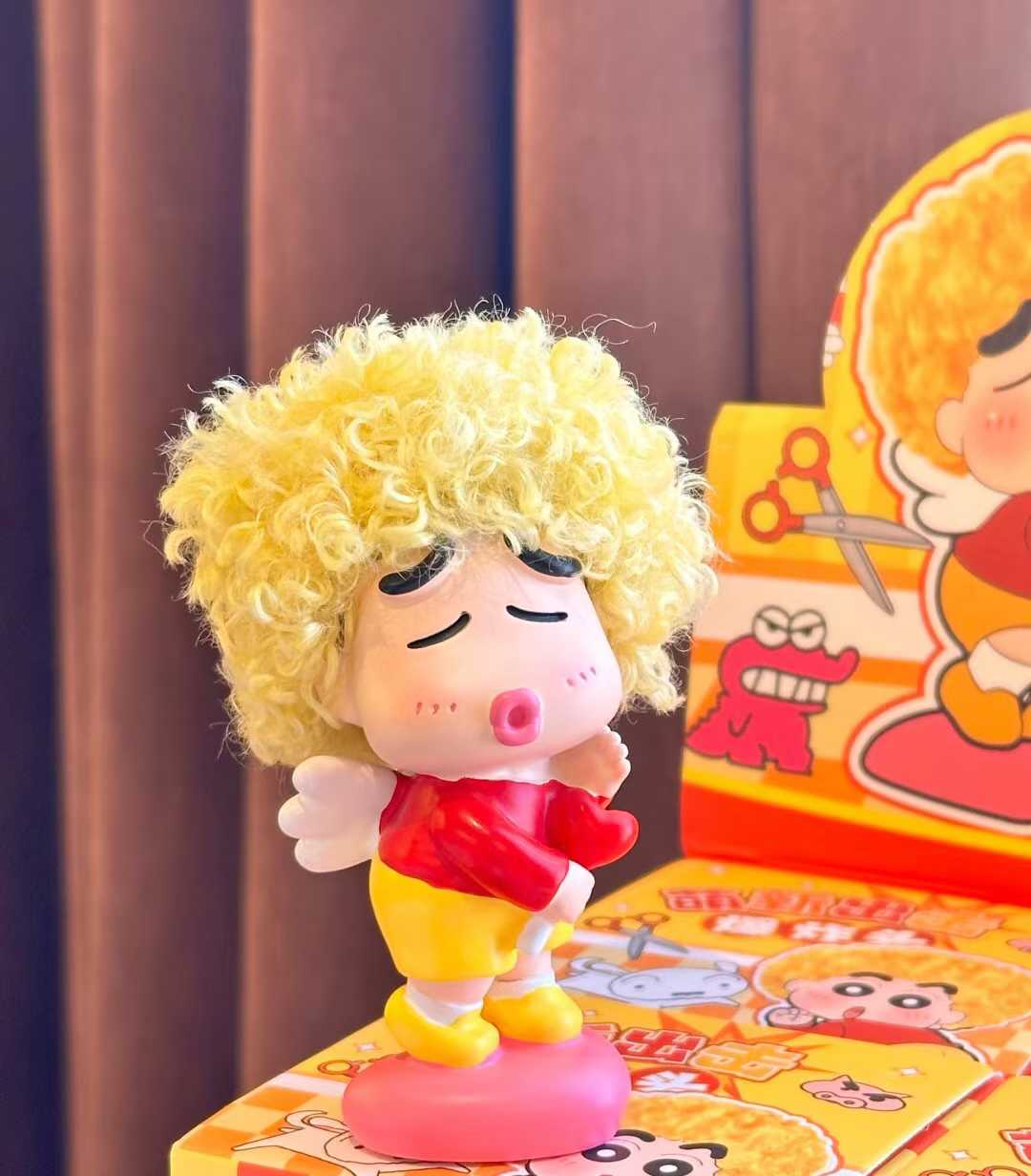 Crayon shin chan afro hair cartoon blind box set figure toys shin chan ...