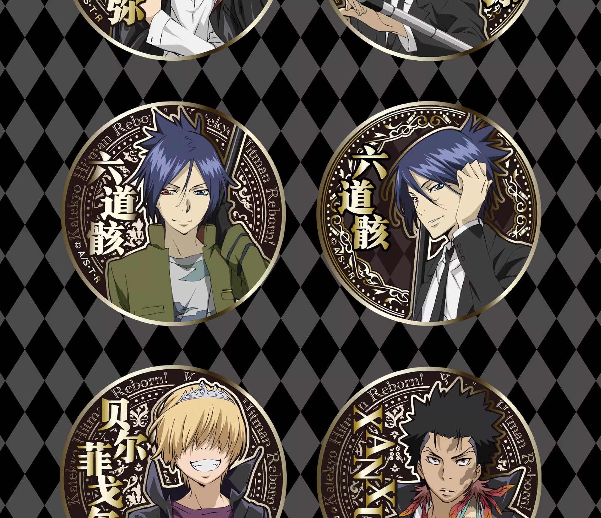 Genuine Home Tutor Reborn gold-plated badge Bashir Tsunayoshi and ...