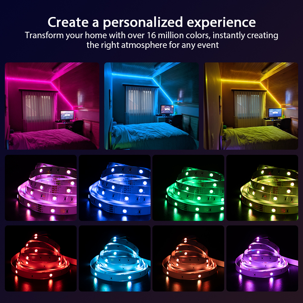 LED Strip Lights USB APP Control RGB Led Light Flexible Lamp Tape for ...