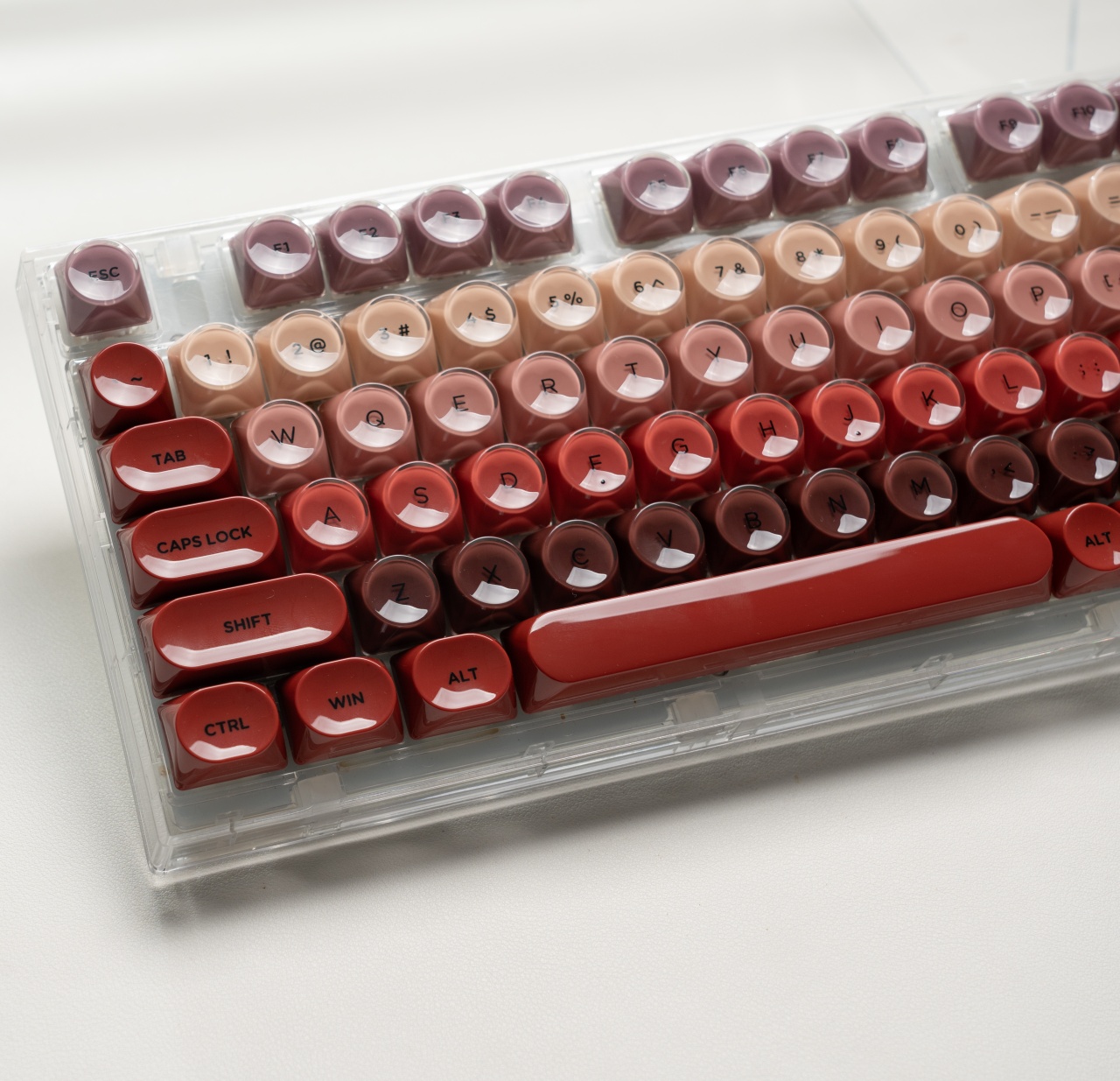 Womier 128 Keys Lipstick Red Thermal MOA Profile Keycaps Set for ...