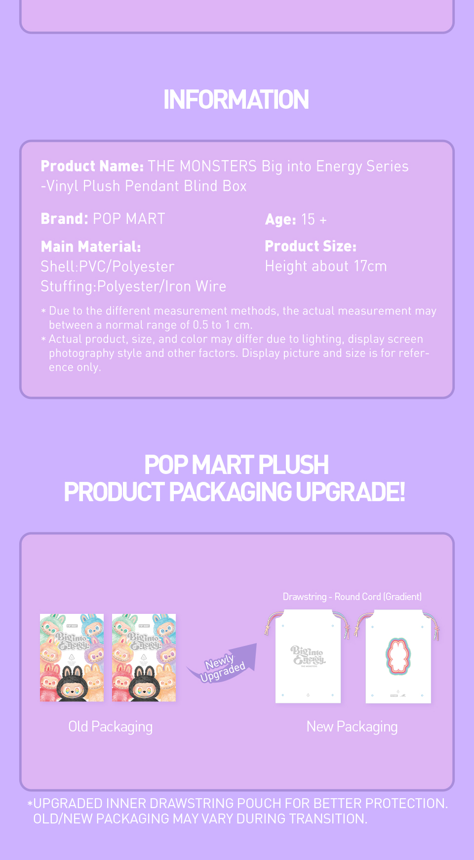 [TEST ONLY] POP MART THE MONSTERS Big into Energy Series-Vinyl Plush ...