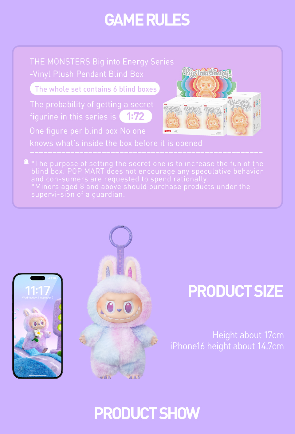 [TEST ONLY] POP MART THE MONSTERS Big into Energy Series-Vinyl Plush ...