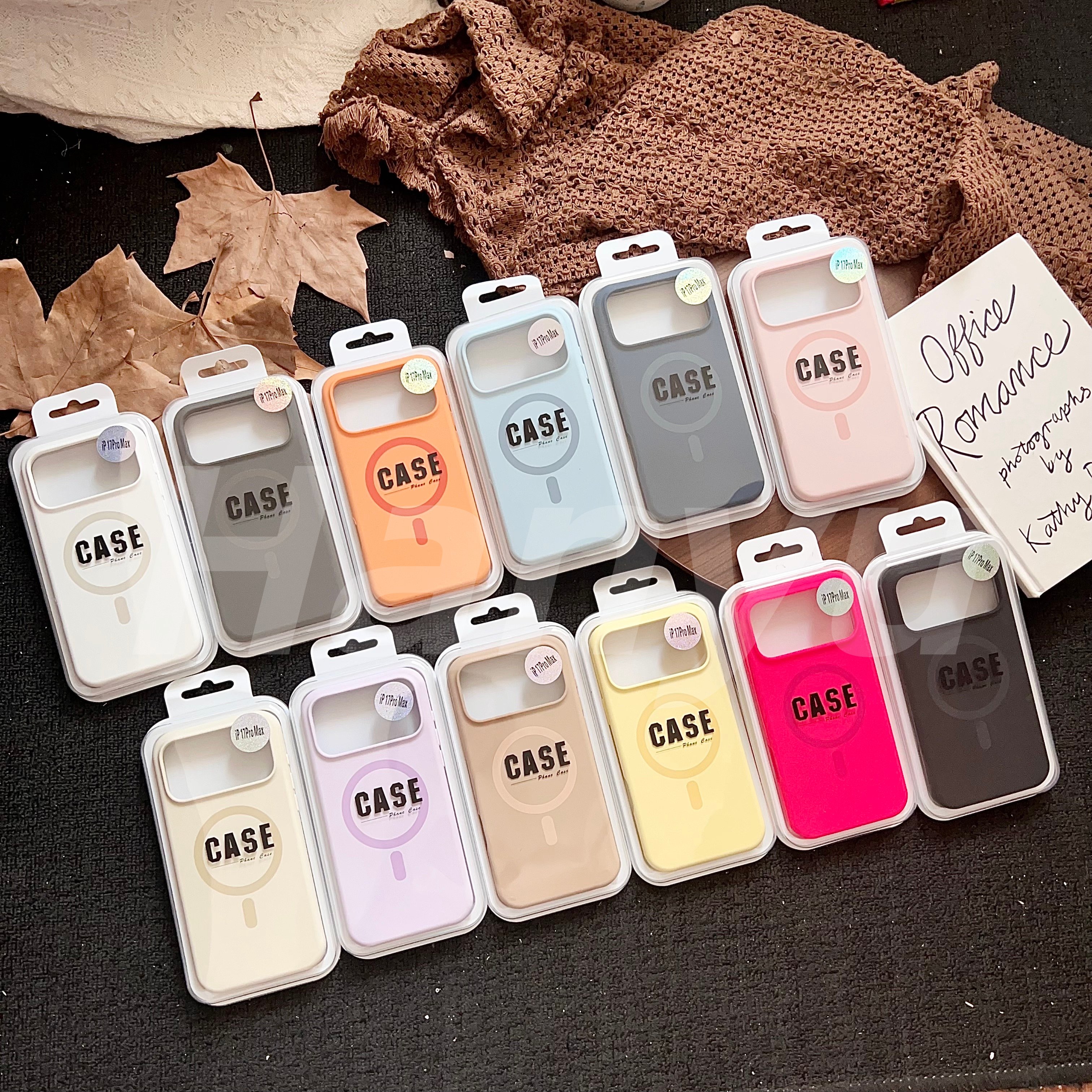 (With packag) New Orange Liquid Silicone Magnetic Phone case For iPhone ...
