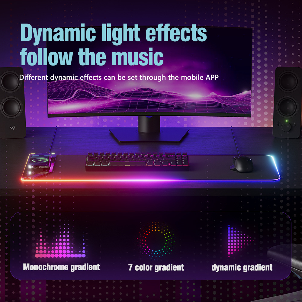 Gaming Mouse Pad | Quick Charging Wireless Charging RGB Gaming Mouse ...