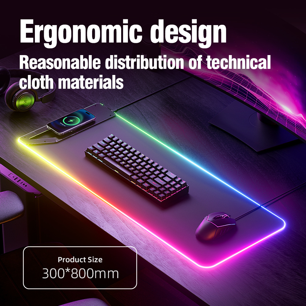 Gaming Mouse Pad | Quick Charging Wireless Charging RGB Gaming Mouse ...