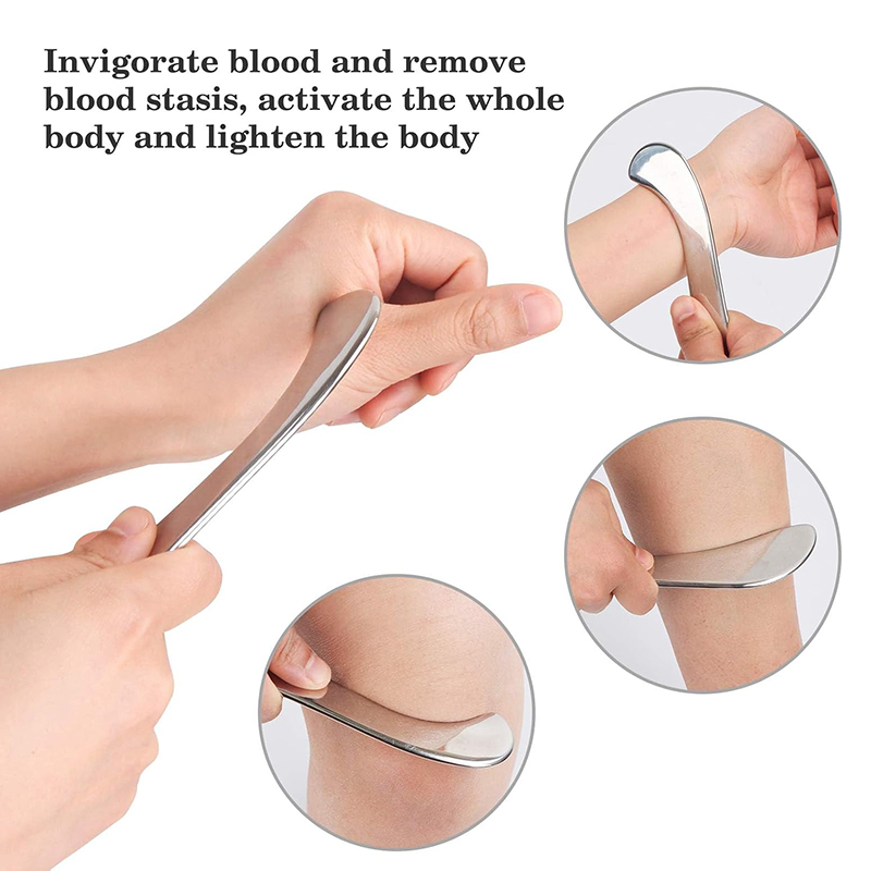 Exclusive Stainless Steel Muscle Fascia Scraper Gua Sha Massage Tool ...