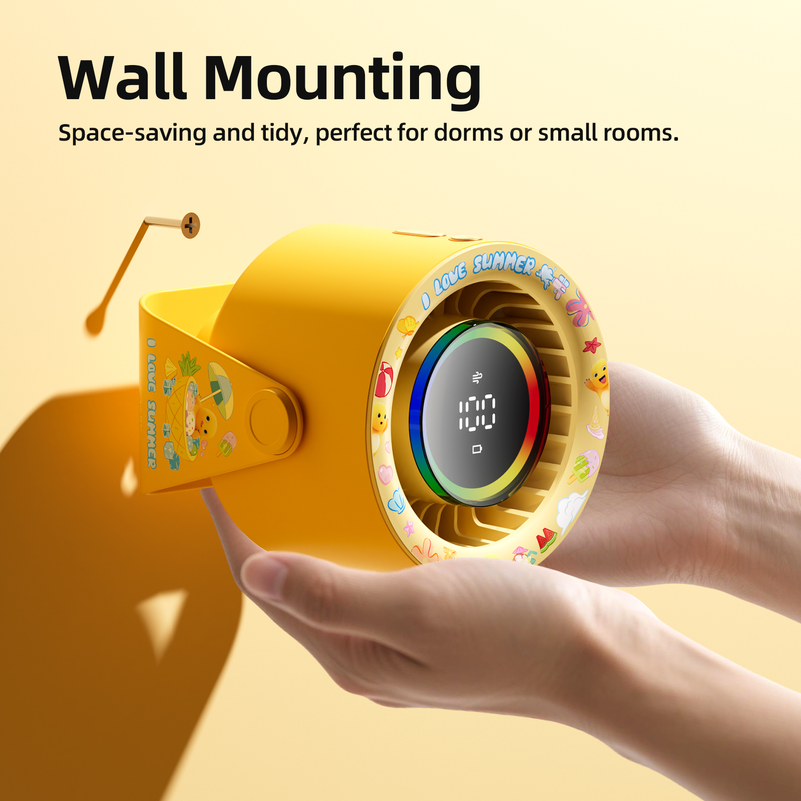【GOOJODOQ x Nailoong】 High Speed Desktop Fan 100 Speed Digital LED ...