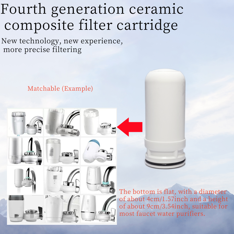 Replacement faucet water purifier filters, 3-pack, ceramic composite ...