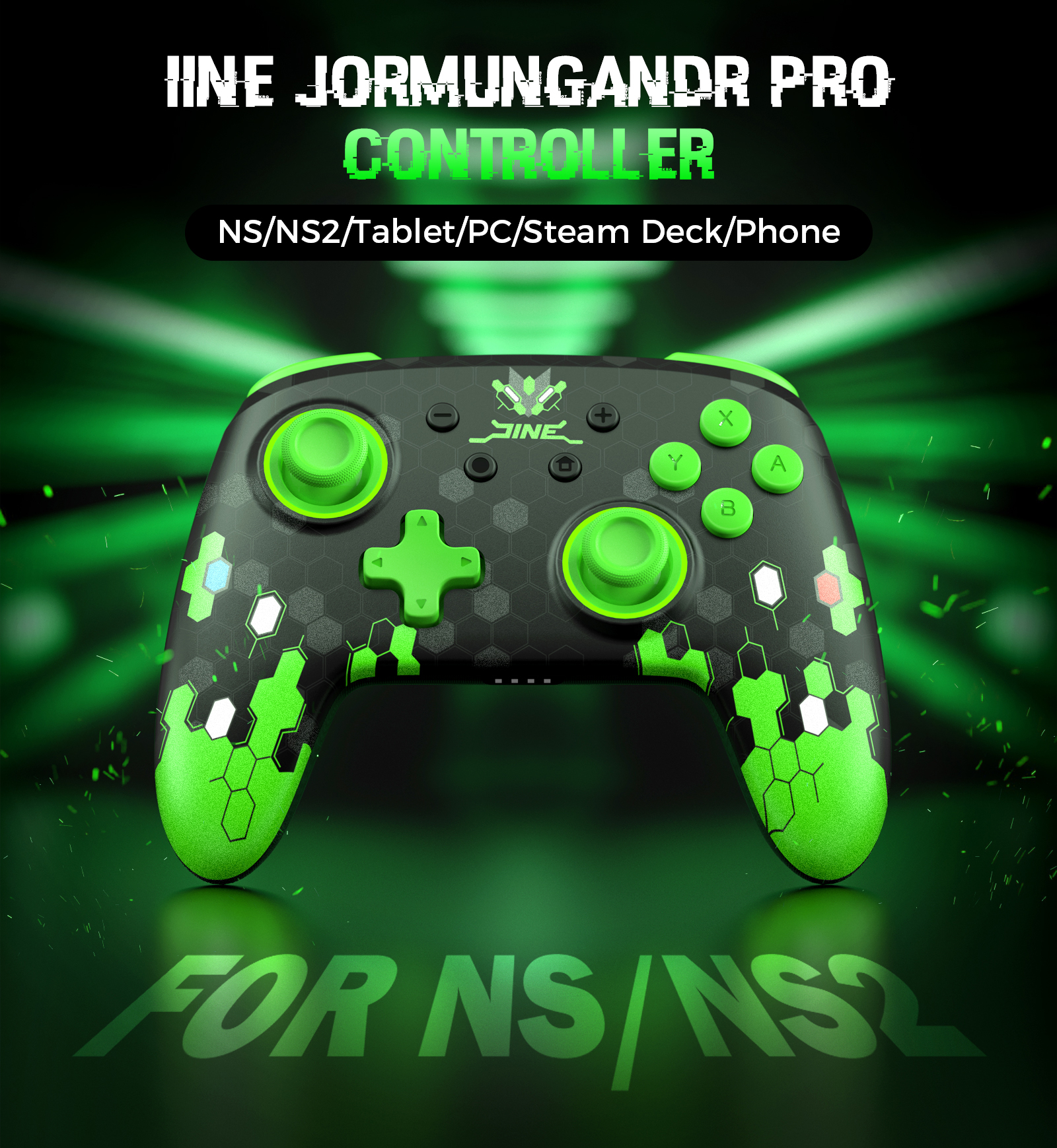 IINE Jormungandr Series for NS2 :Pro Controller / Protective Case/ Thumb Grips(Set of 8 ...