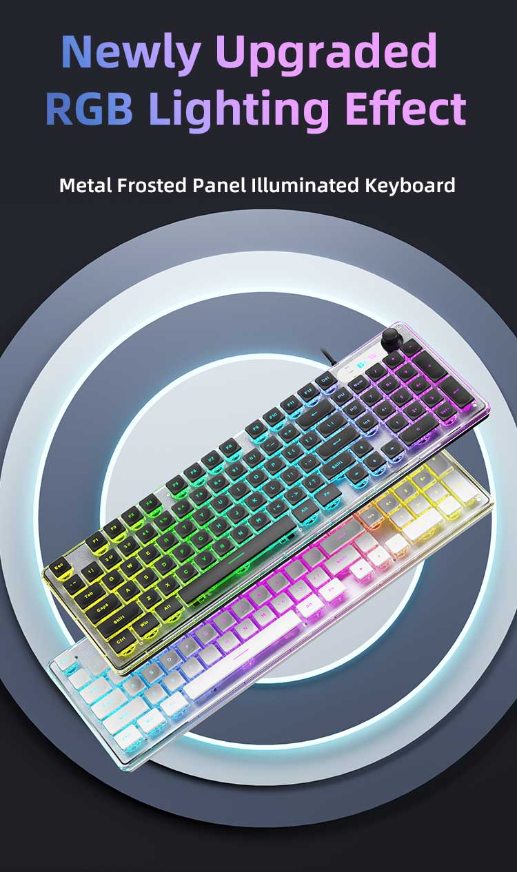 BOW K180 Series RGB Backlight Triple-Mode Keyboard Bluetooth ...