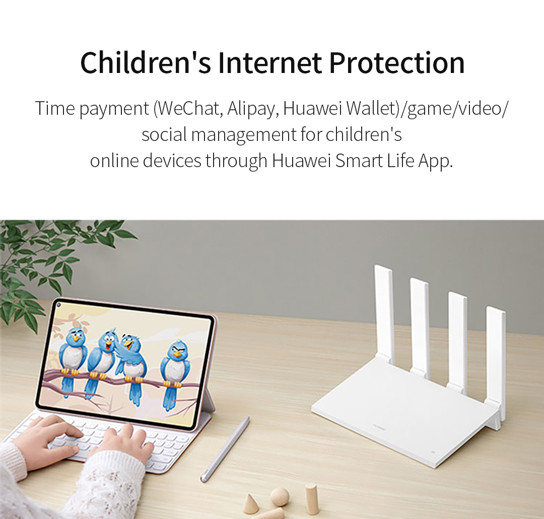 HUAWEI Smart Router AX3 Pro Wi-Fi 6+ 3000Mbps Dual-Band Speed NFC Touch ...