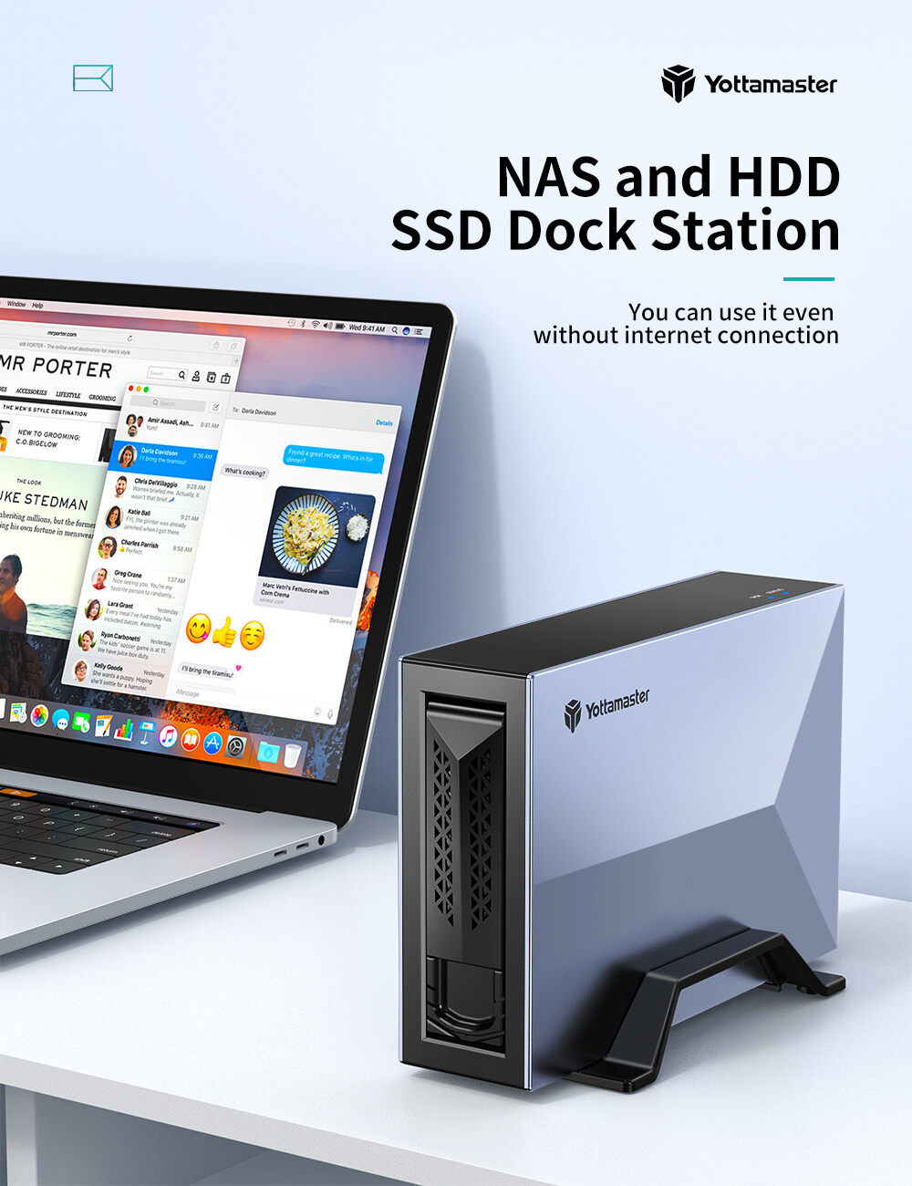 Yottamaster DM3 2.5/3.5 “HDD/SDD NAS Storage ARM Quad-Core Cortex-A55 ...