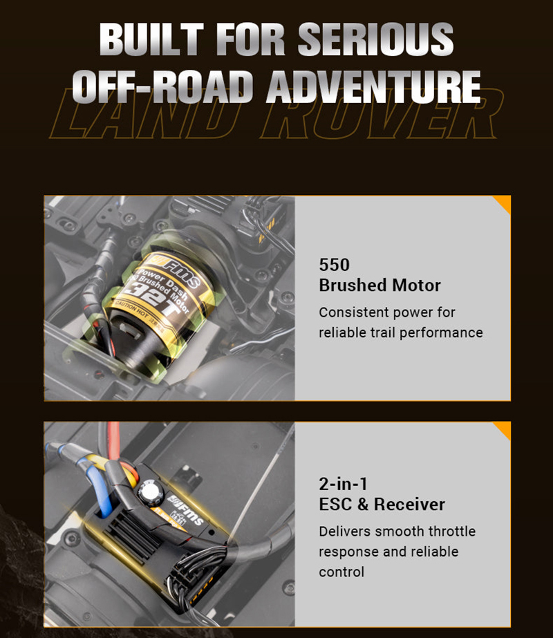 FMS FCX10 Land Rover Camel Trophy Edition 1/10 RC Electric Remote ...