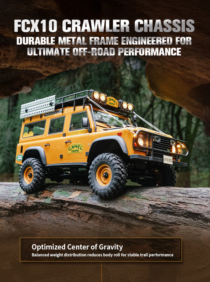 FMS FCX10 Land Rover Camel Trophy Edition 1/10 RC Electric Remote ...