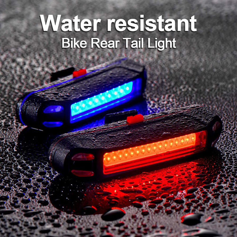 Bicycle Rear Light Waterproof USB Rechargeable LED Warning Lamp Bike ...