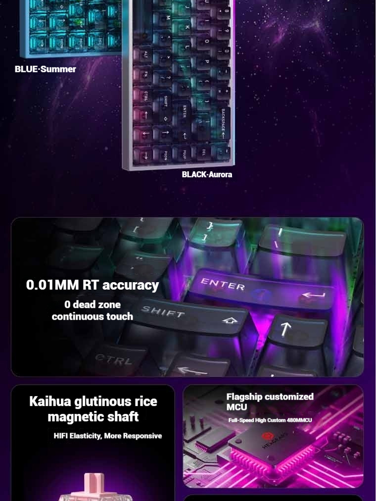 Hyeku MAG68 aluminum alloy high-performance RT0.01 low latency RGB ...