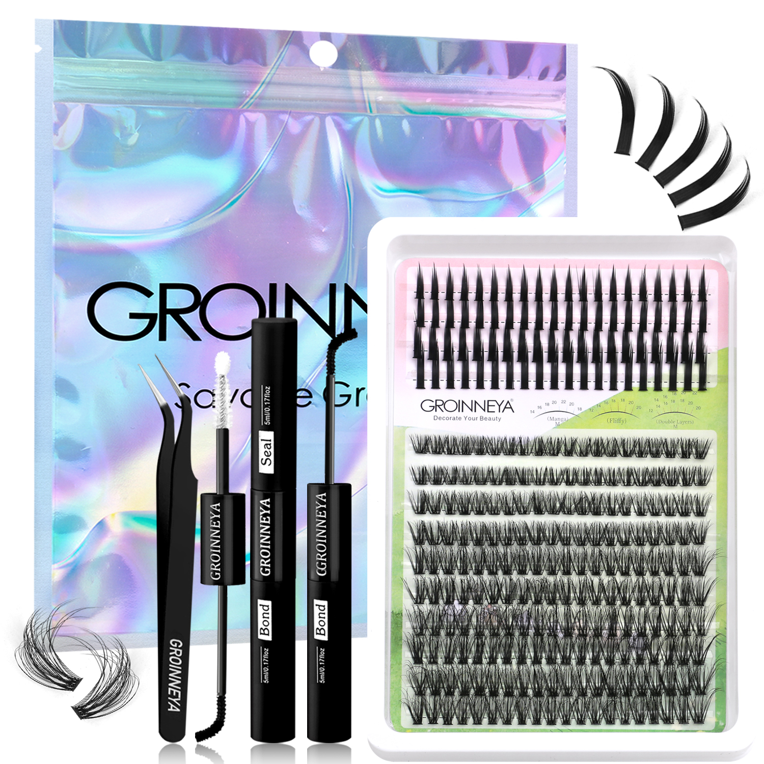 Lash Clusters Kit Lash Spikes Eyelash Clusters Volume Individual Lashes ...