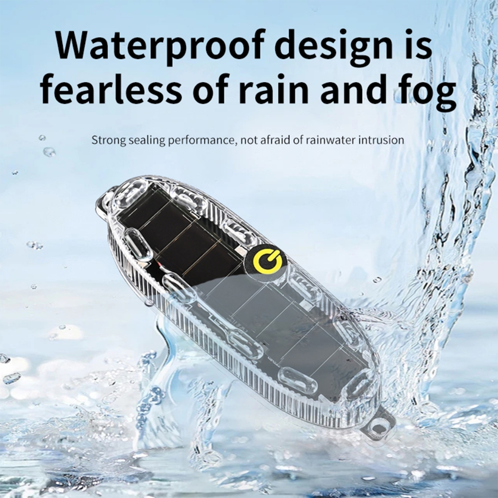 Solar Power Strobe Warning Lights LED Flashlight Night Caution Strobe ...