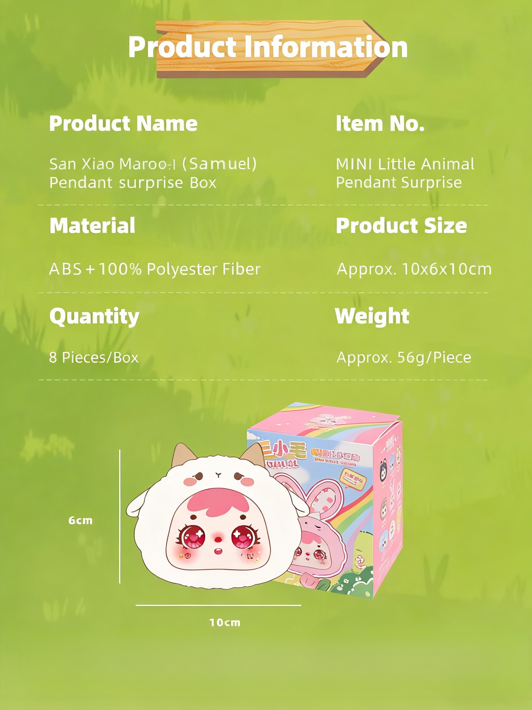 Original Samuel blind box MINI Animal Pendant girl Birthday Gift blind ...