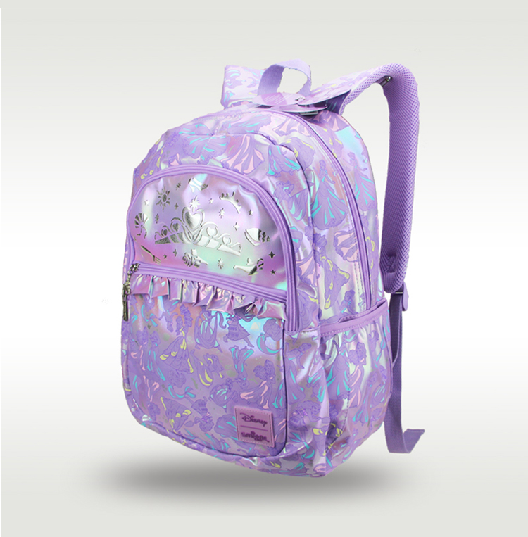 Children's Schoolbag Girls Cute Backpack Purple Crown Princess Kawaii ...