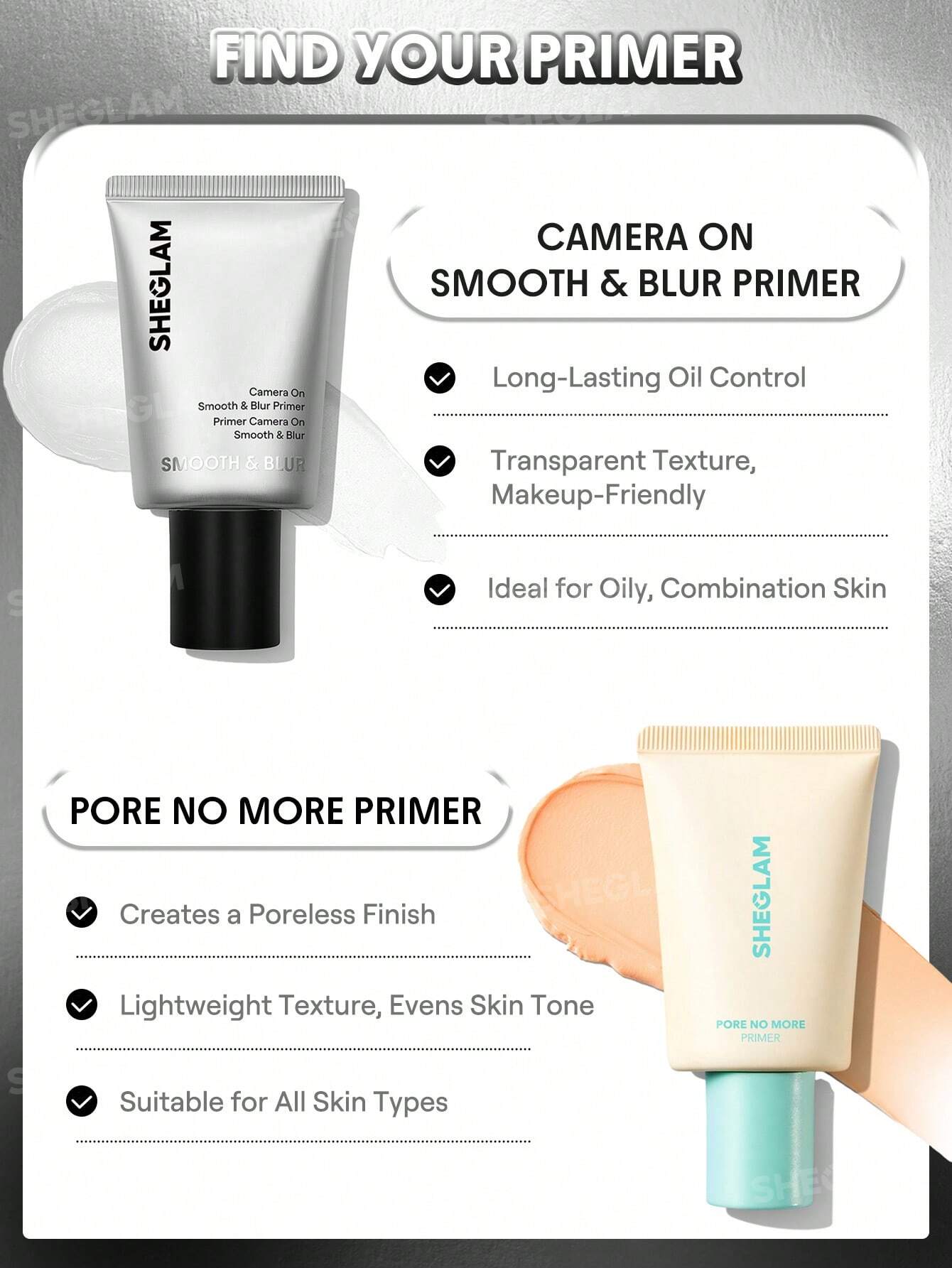 SHEGLAM Camera On Smooth Blur Primer Smooth Poreless Moisturizing Face ...