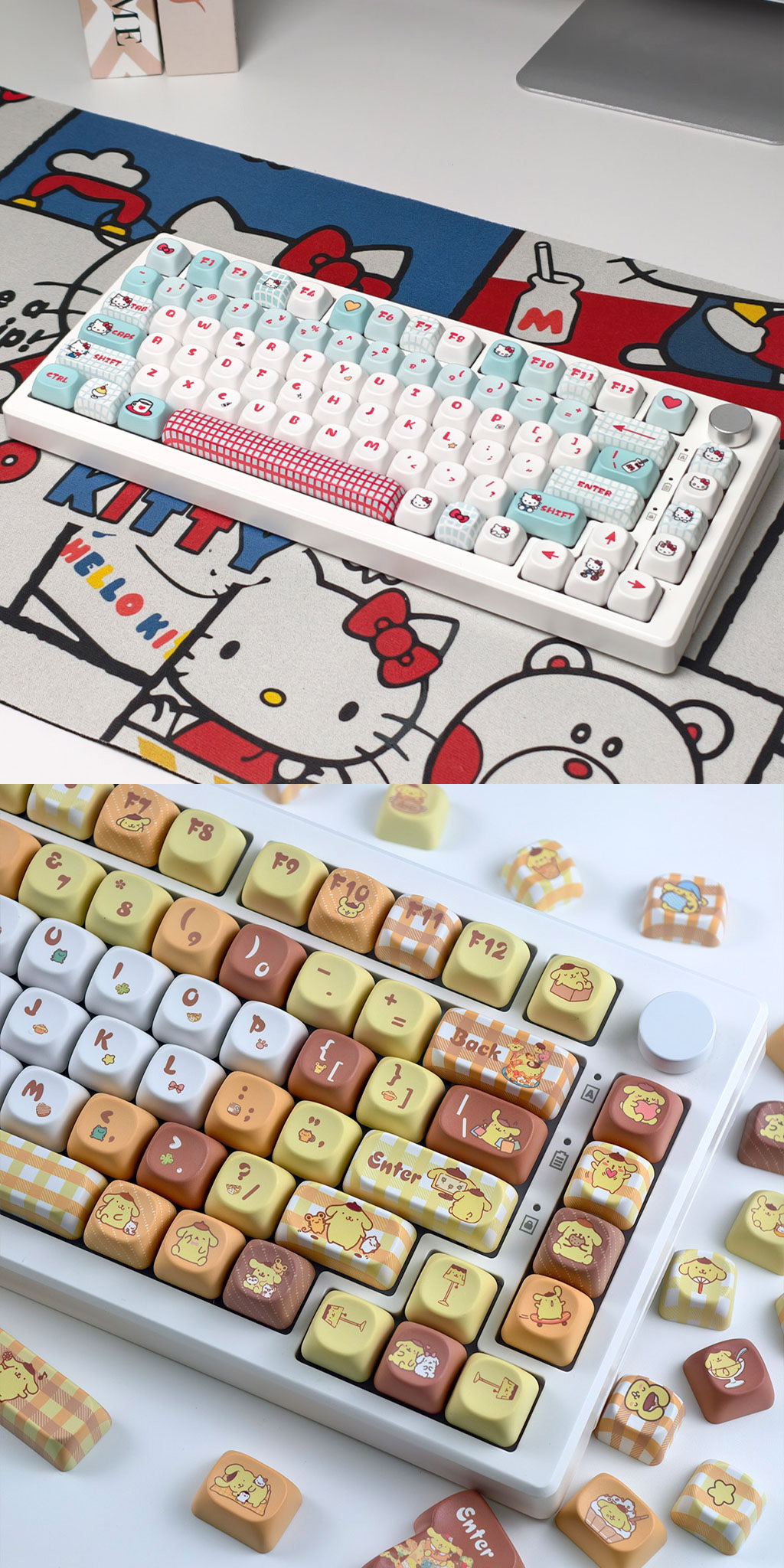 Sanrio Family Keycaps MOA Profile 130 Keys PBT Dye Sublimation Aula F75 ...