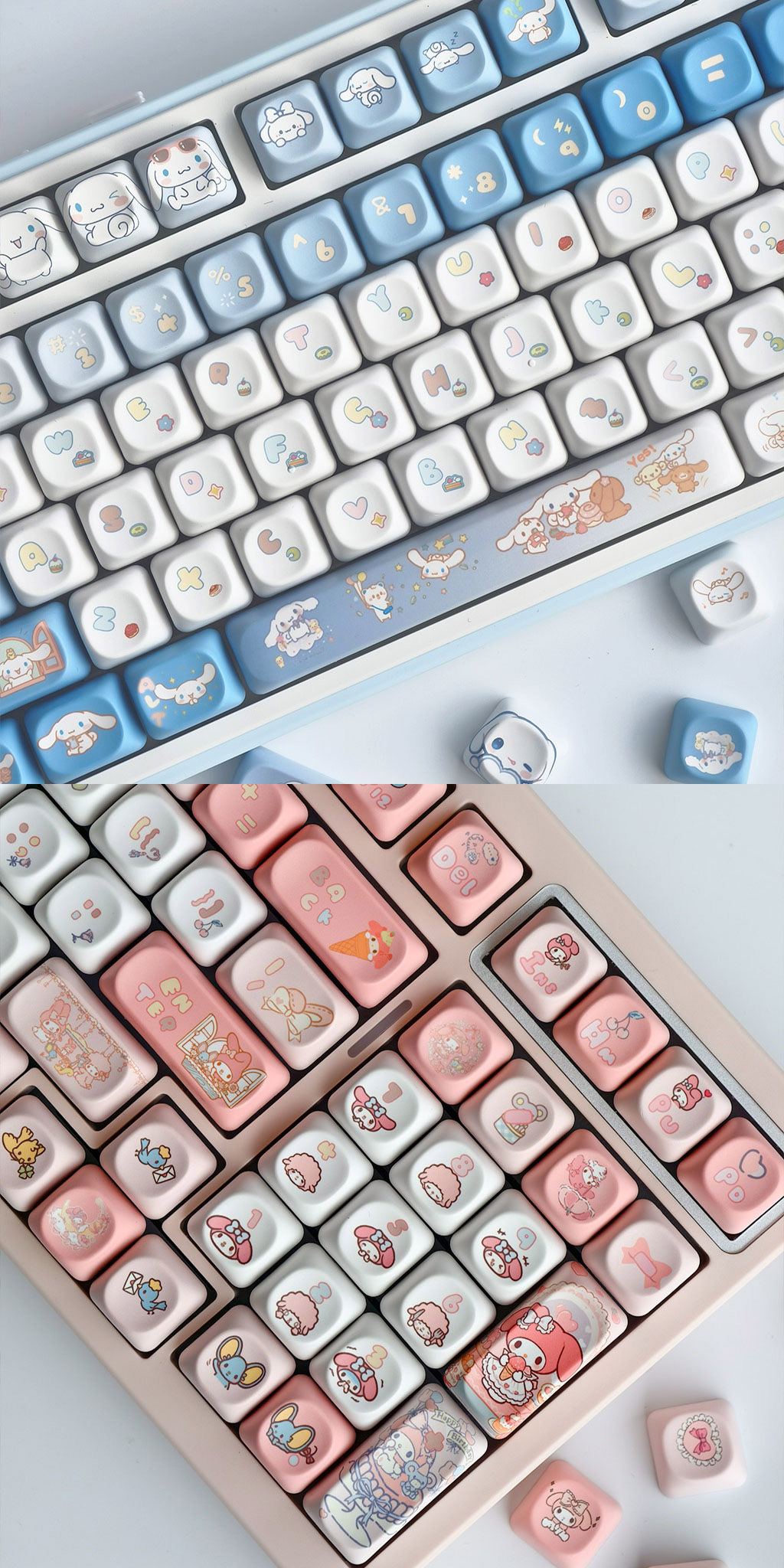 Sanrio Family Keycaps MOA Profile 130 Keys PBT Dye Sublimation Aula F75 ...