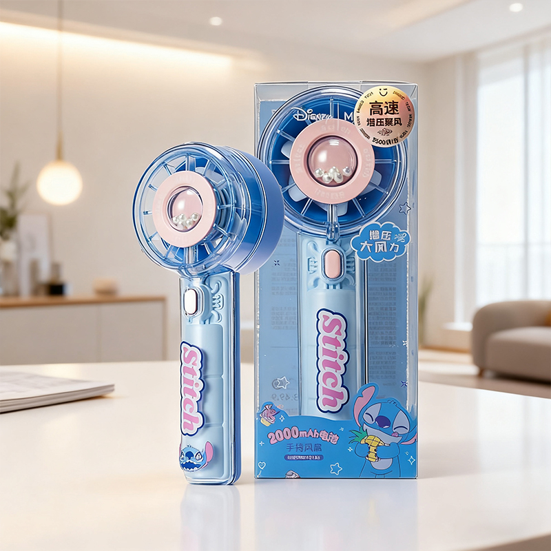MINISO Disney Stitch Food Party Series Transparent Cooling Fan Turbo ...