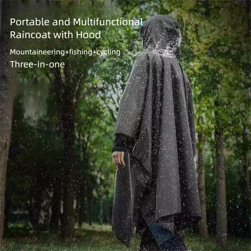 Raincoat Waterproof EVA Unisex Outdoor Jacket Poncho Rainsuit Baju ...