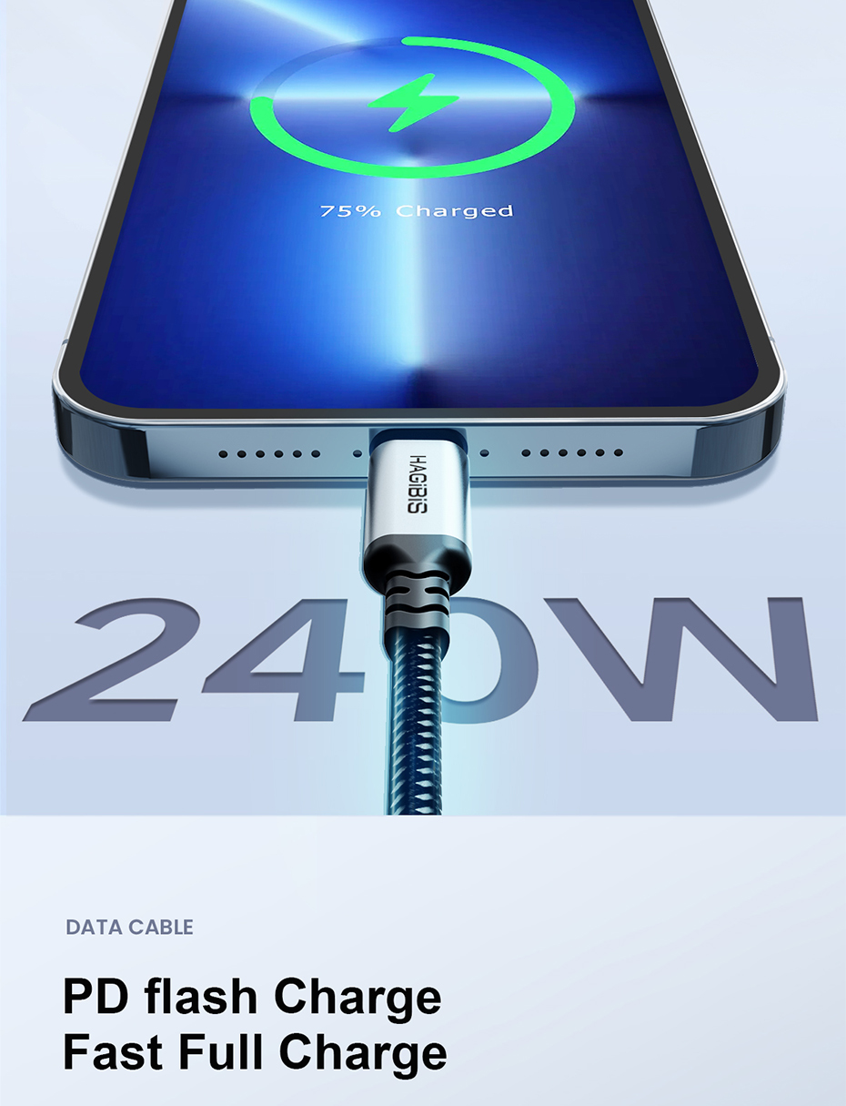 Hagibis 240W USB Type C Cable PD 3.1 Fast Charging Type C to Type C ...