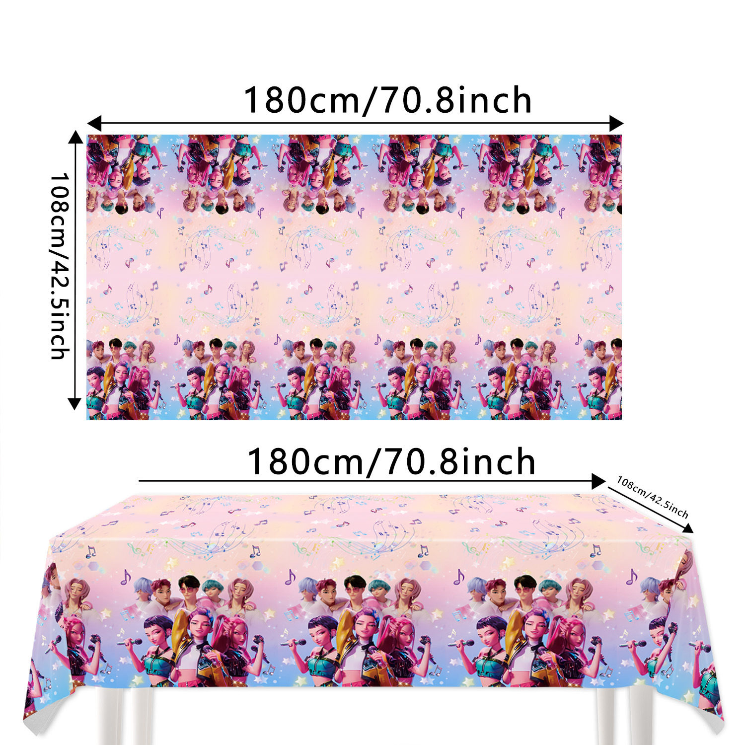 kpop Demon Hunters Theme Birthday Party Decorations disposable ...