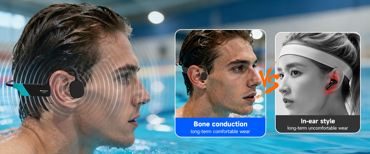 【Local Delivery】Retekess TT120 IP68 Portable Bone Conduction Receiver ...