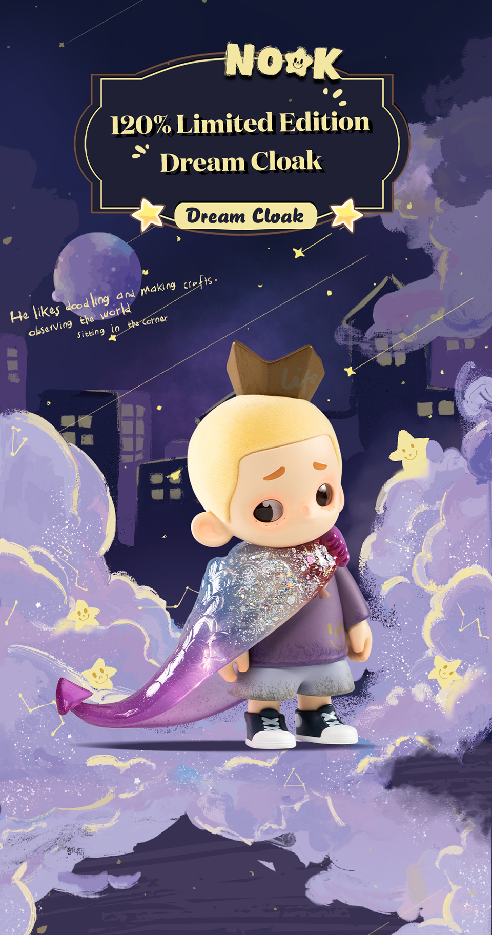 52TOYS NOOK 120% Limited Edition- Dream Cloak Figure Toy | Shopee Malaysia