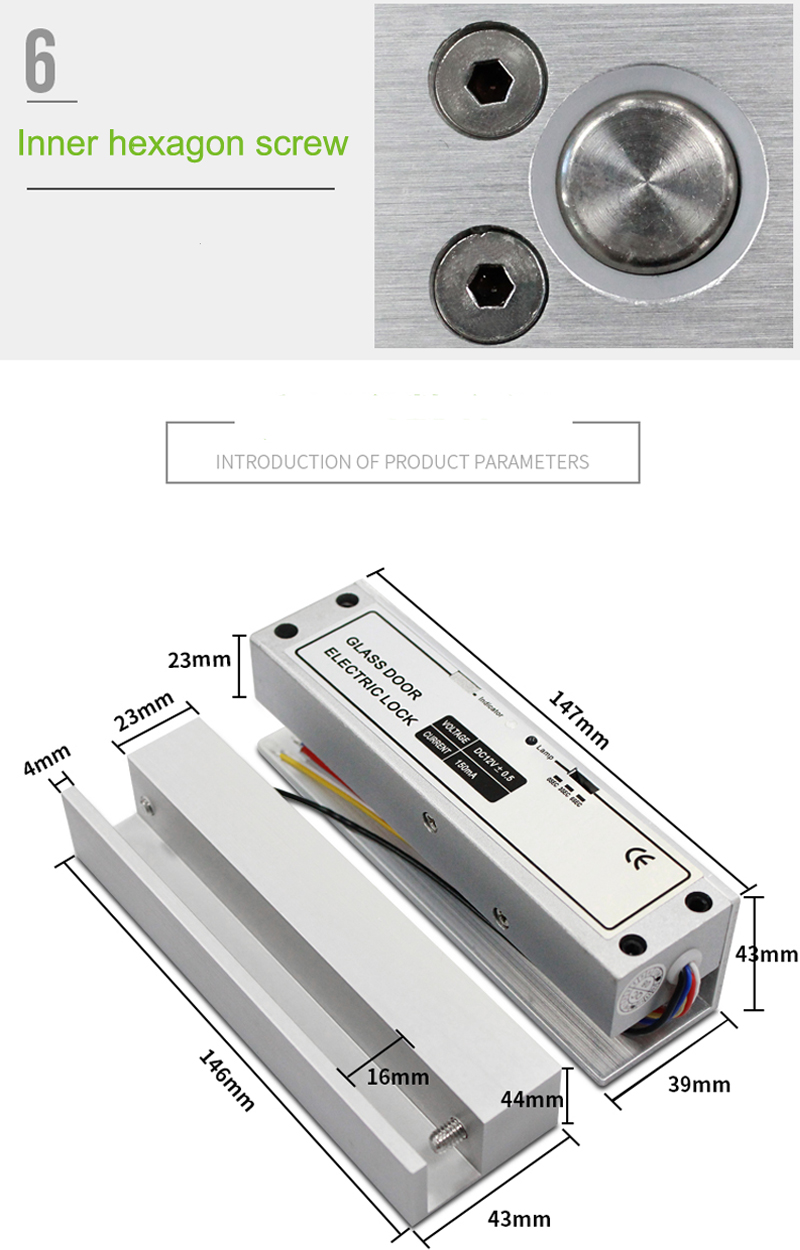 Electronic Door Lock Access Control System Security Electric Drop Bolt ...