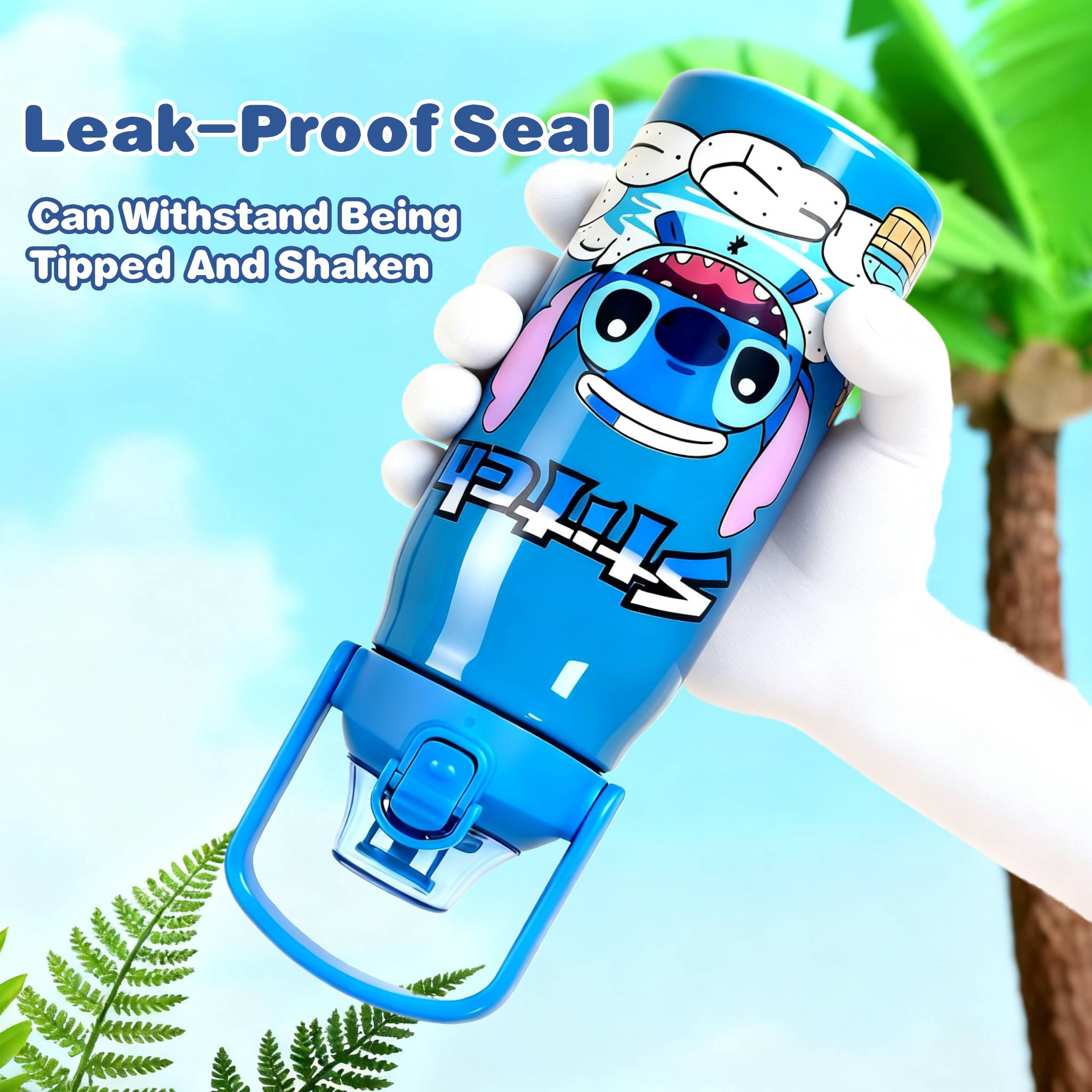【Johor Stock】Stitch Cartoon Water Bottle stainless steel Cute Portable ...