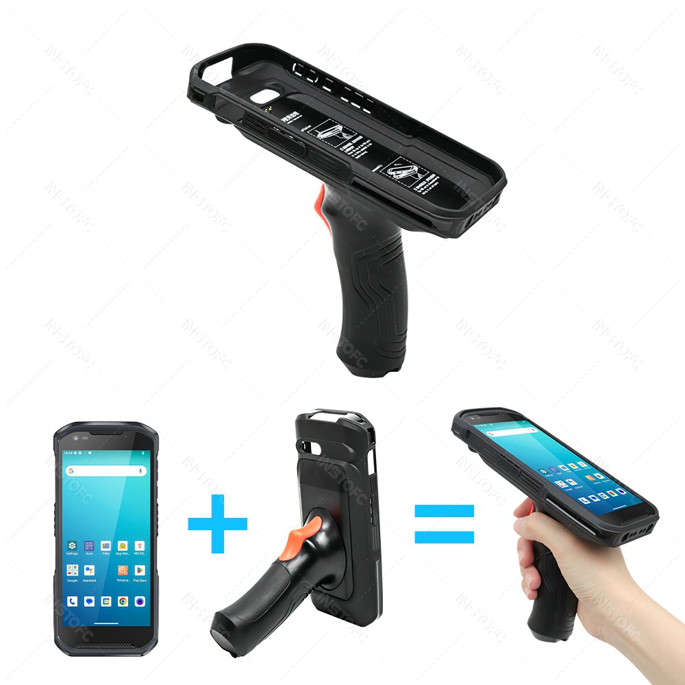 Industrial PDA with Handle Grip Android 13 QR Barcode scanner 6GB+64GB ...