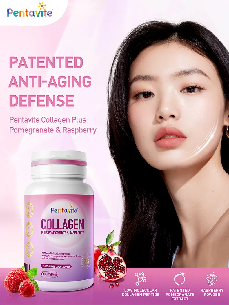 【Glow Up Beauty Set】Pentavite Collagen Plus Pomegranate & Raspberry 30 ...