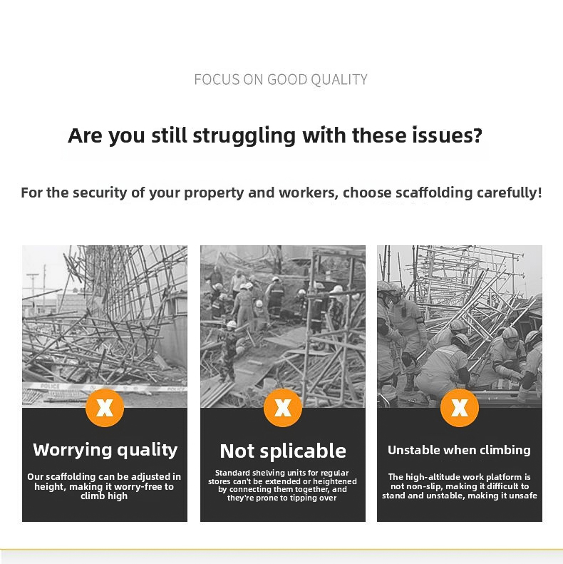Folding scaffolding complete set of portable thickened steel pipe ...