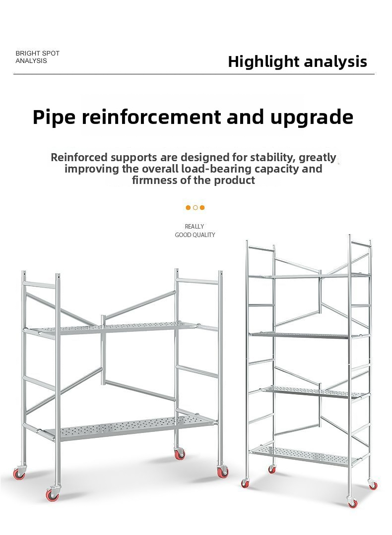 Folding scaffolding complete set of portable thickened steel pipe ...