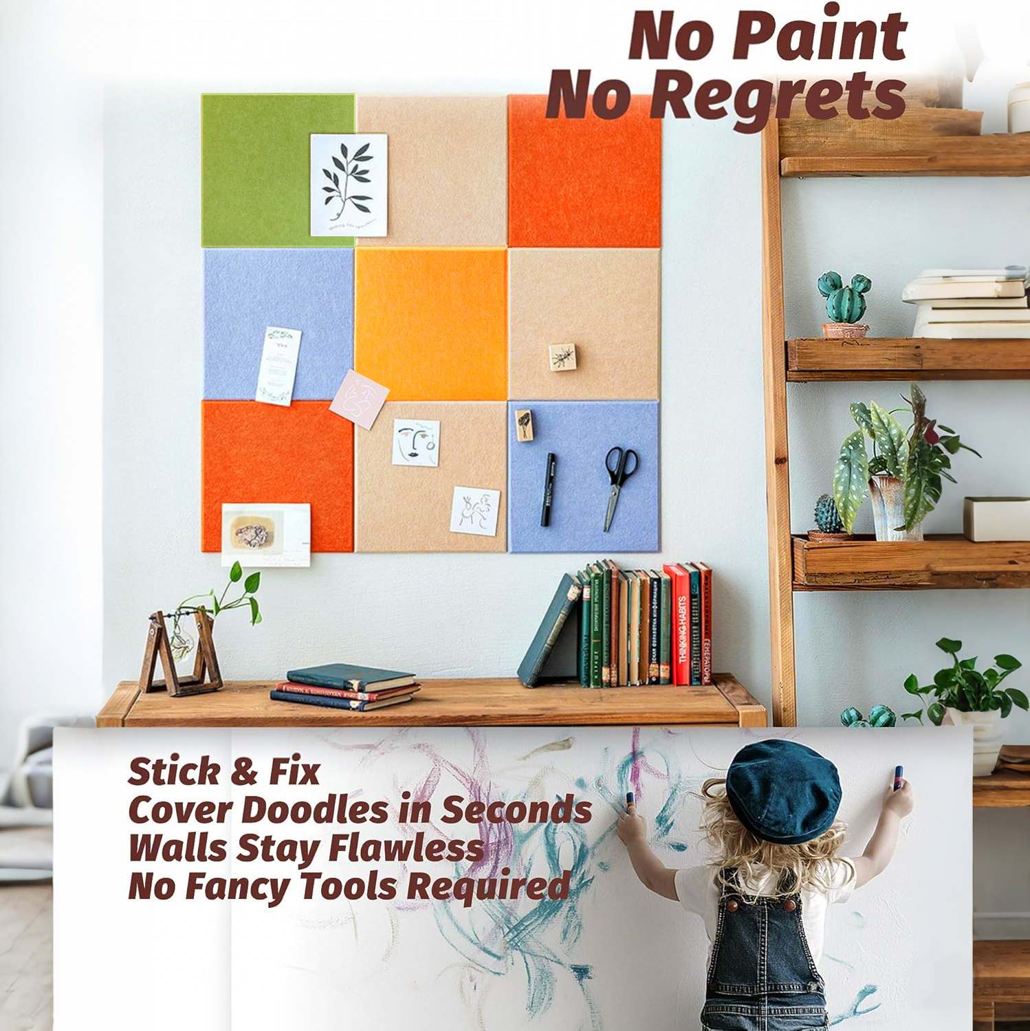 【As A Gift】Felt Wall Tiles | Large Cork Board Alternative | Aesthetic ...
