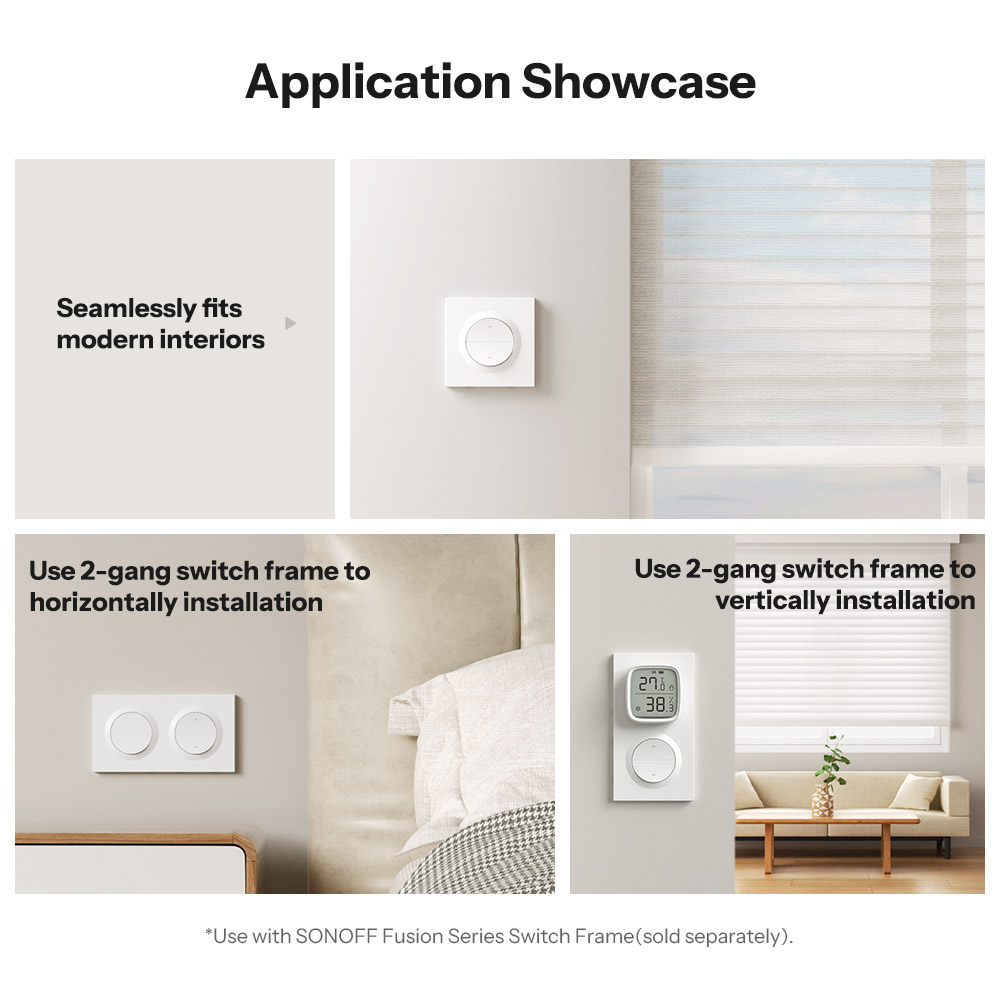 SONOFF MINI-ZBRBS-E Fusion Series Zigbee Smart Roller Shutter Wall ...