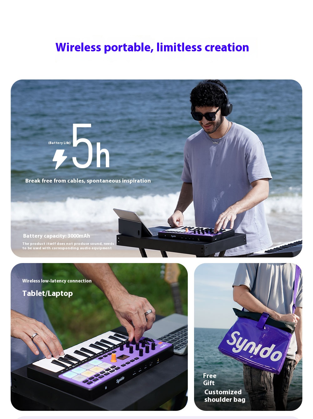 Synido TempoKEY W25 MIDI keyboard dj Band Accompaniment Arrangement ...