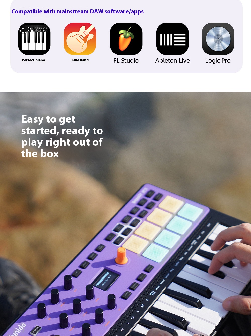 Synido TempoKEY W25 MIDI keyboard dj Band Accompaniment Arrangement ...