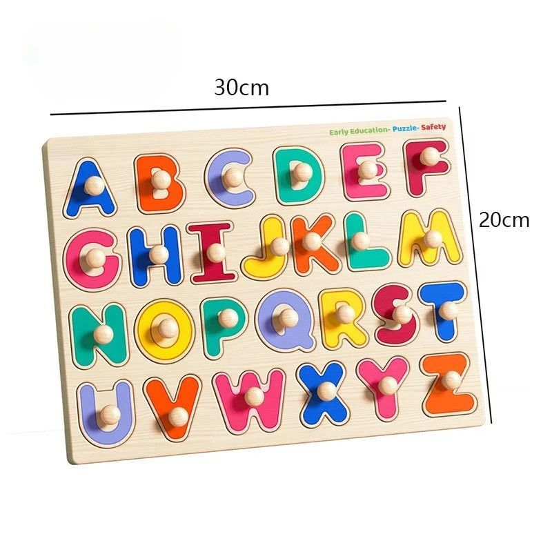 NIKO ABC Letter Digital Puzzle Wooden Toys For Kids Alphabet Number ...