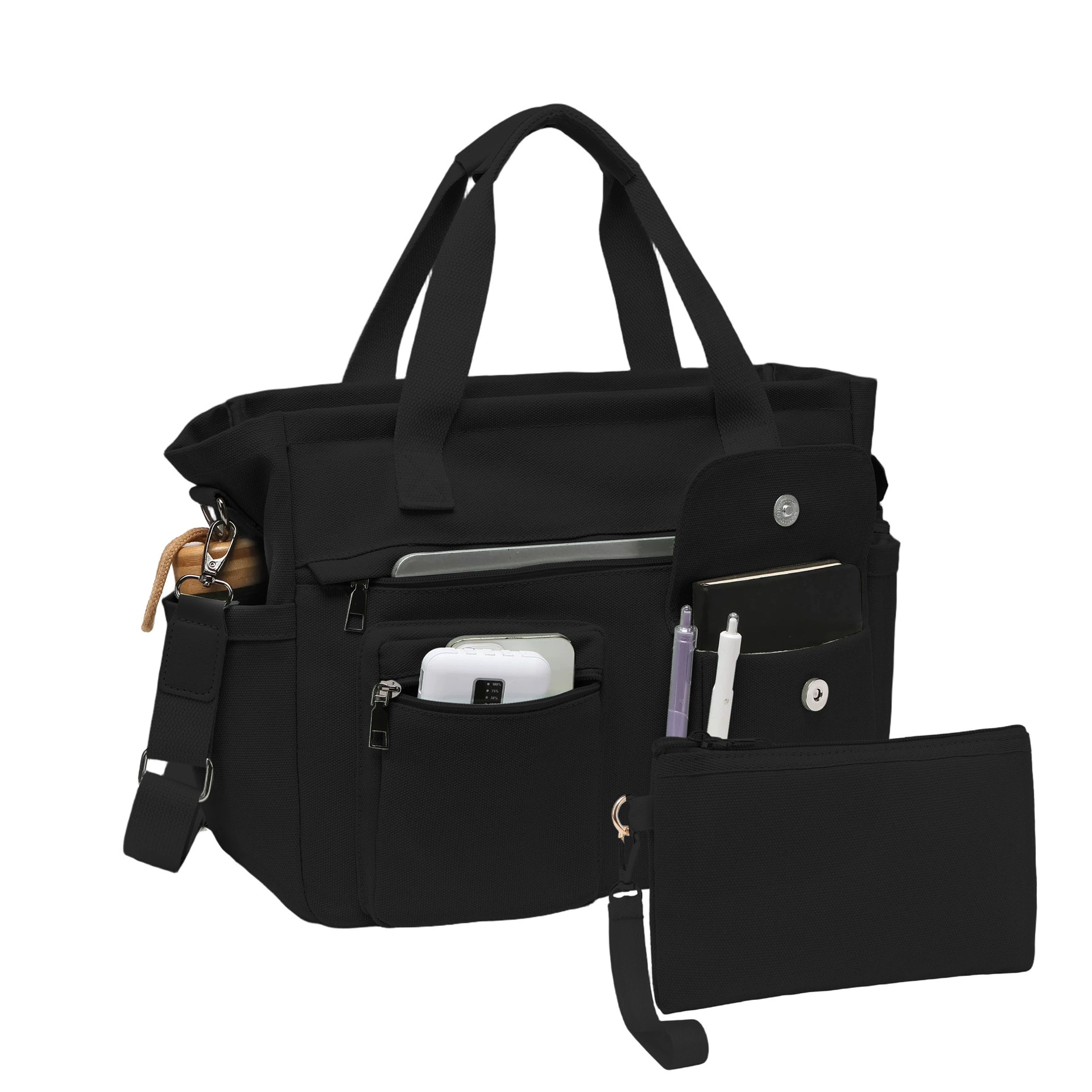Canvas Tote Bag Women | Large Capacity Multi-Compartment | Fashion ...