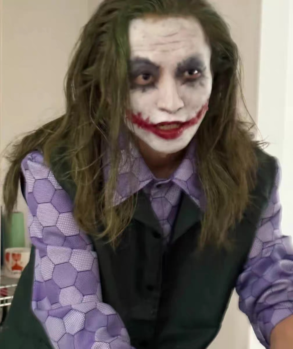Halloween Batman cosplay costume Dark Knight Heath Ledger Joker men's ...