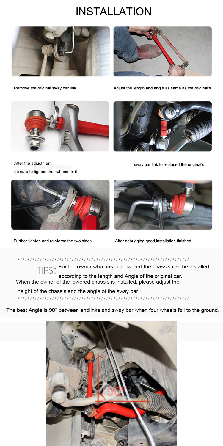 Adjustable Front & Rear Anti Roll Bar End Links for Toyota 86 GT86 FT86 ...