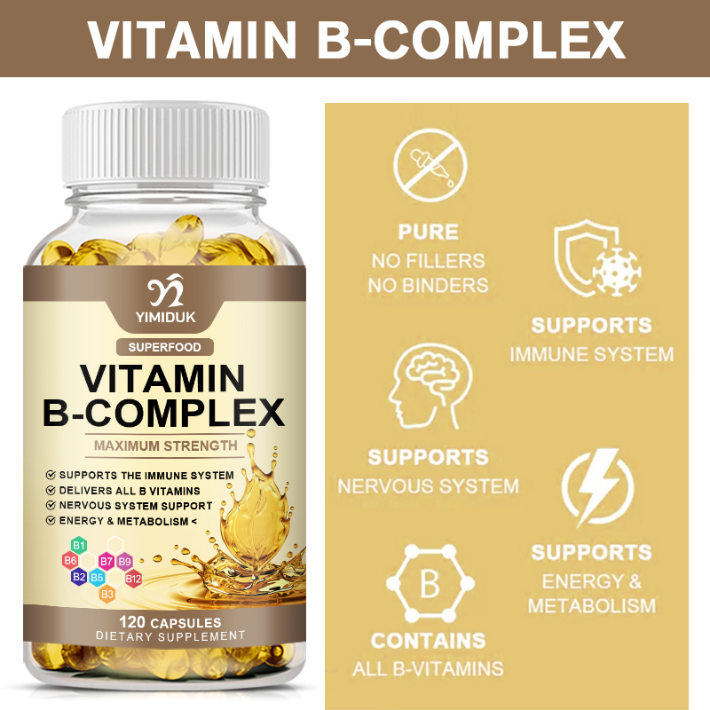 Vitamin B Complex Capsule With Biotin Relieve Stress Supports Better ...