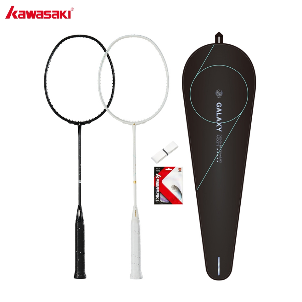 Kawasaki Badminton Racquet Traverse Galaxy 4U 22-32LBS Professional All ...