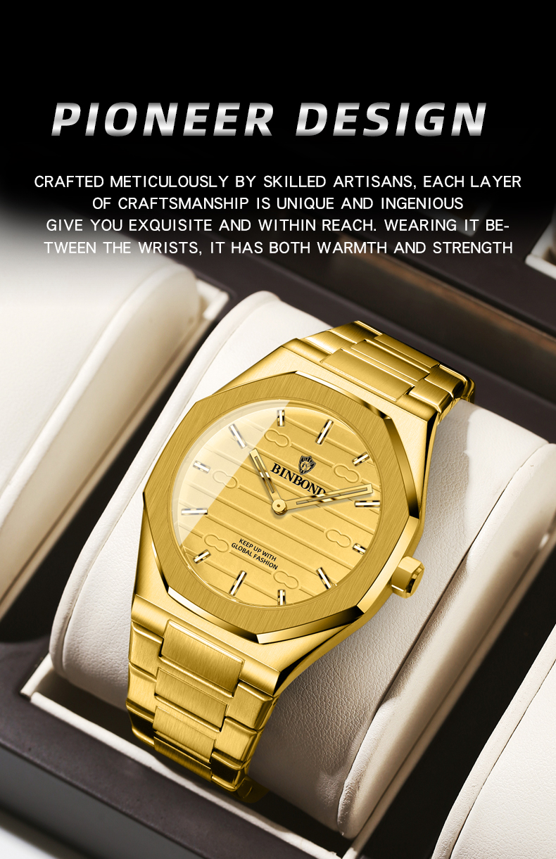 BINBIND B818 Casual Business Movement Clock Men Luxury Watches Mens ...